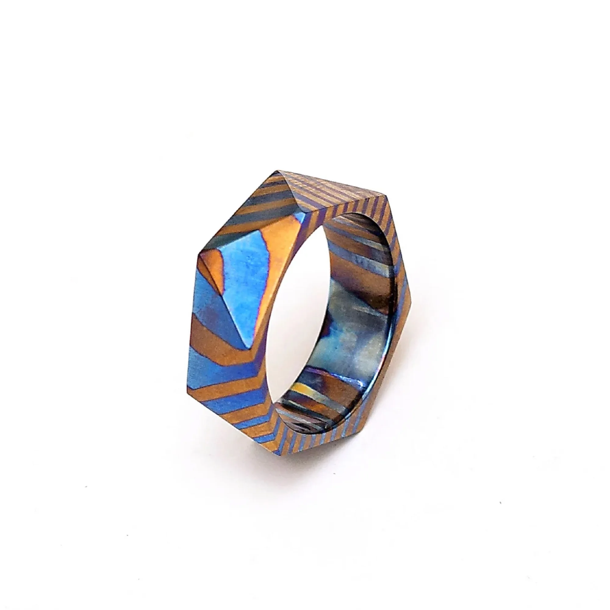 Wholesale Custom Handmade Unique Timascus Ring (titanium Damascus ...