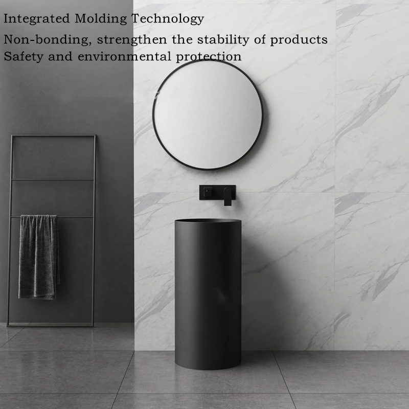 Matte Black Freestanding Bathroom Pedestal Basin - 9L