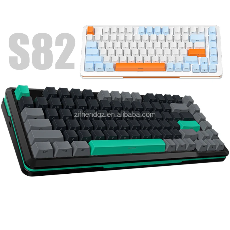 Zifriend Custom S82 Wired Swappable 3pin Switch Keyboard Mechanical 75% Gasket Led Backlit ...