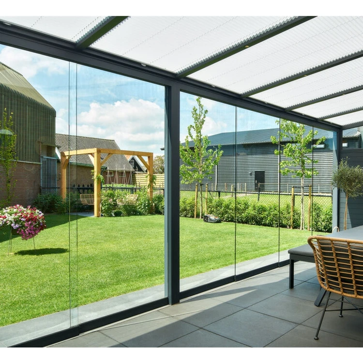 Aluminum Veranda Sliding Walls Double Glazed Sliding Door External ...