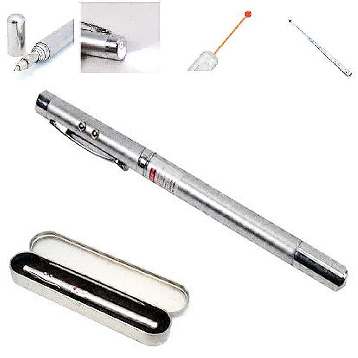 2in1 Extendable Ball Pen with LED Flashlight & Laser Pointer