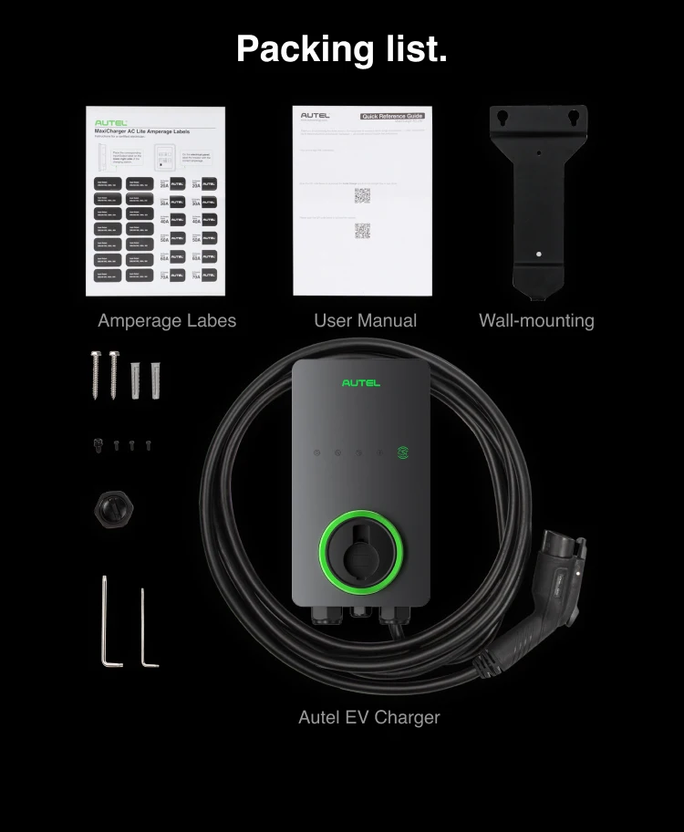 Autel Ocpp EVSE Home Ev Charger - 11kw, IP65, Wifi & Bluetooth