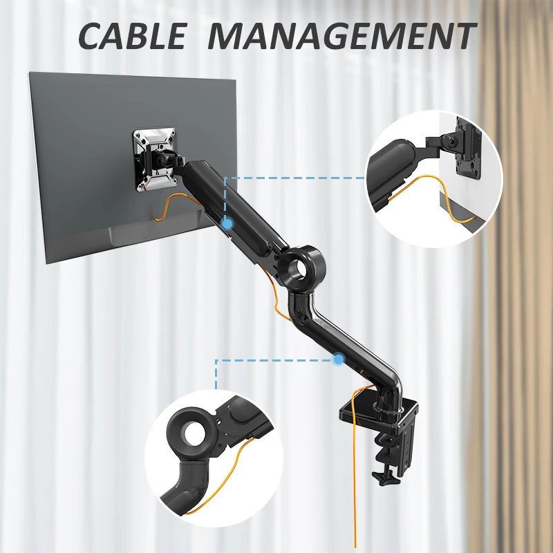 Ultra Wide Gas Spring Monitor Stand With Usb Monitor Mount Vesa Mount ...