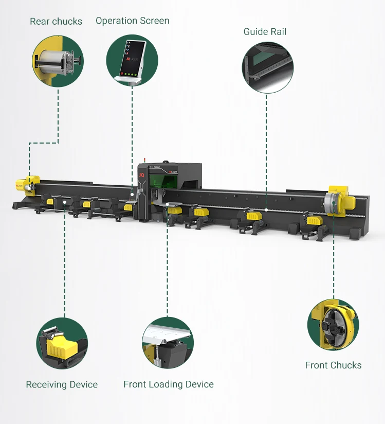 H Beam Profile and Pipe Laser Cut - 12m Three-Chuck Machine