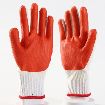 Anti-slip Deep Texture Palm Laminated With Rubber Cotton Glove For ...
