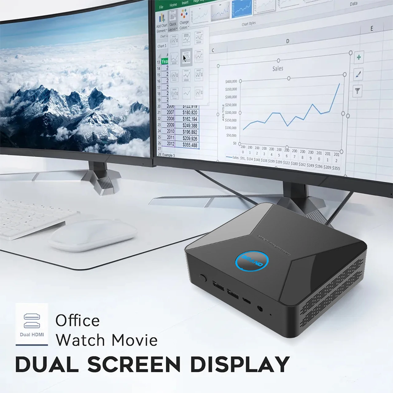 2023 Newest Vesa Mount Mini Pc Monitor Portable Computer Vga Mini Pc ...