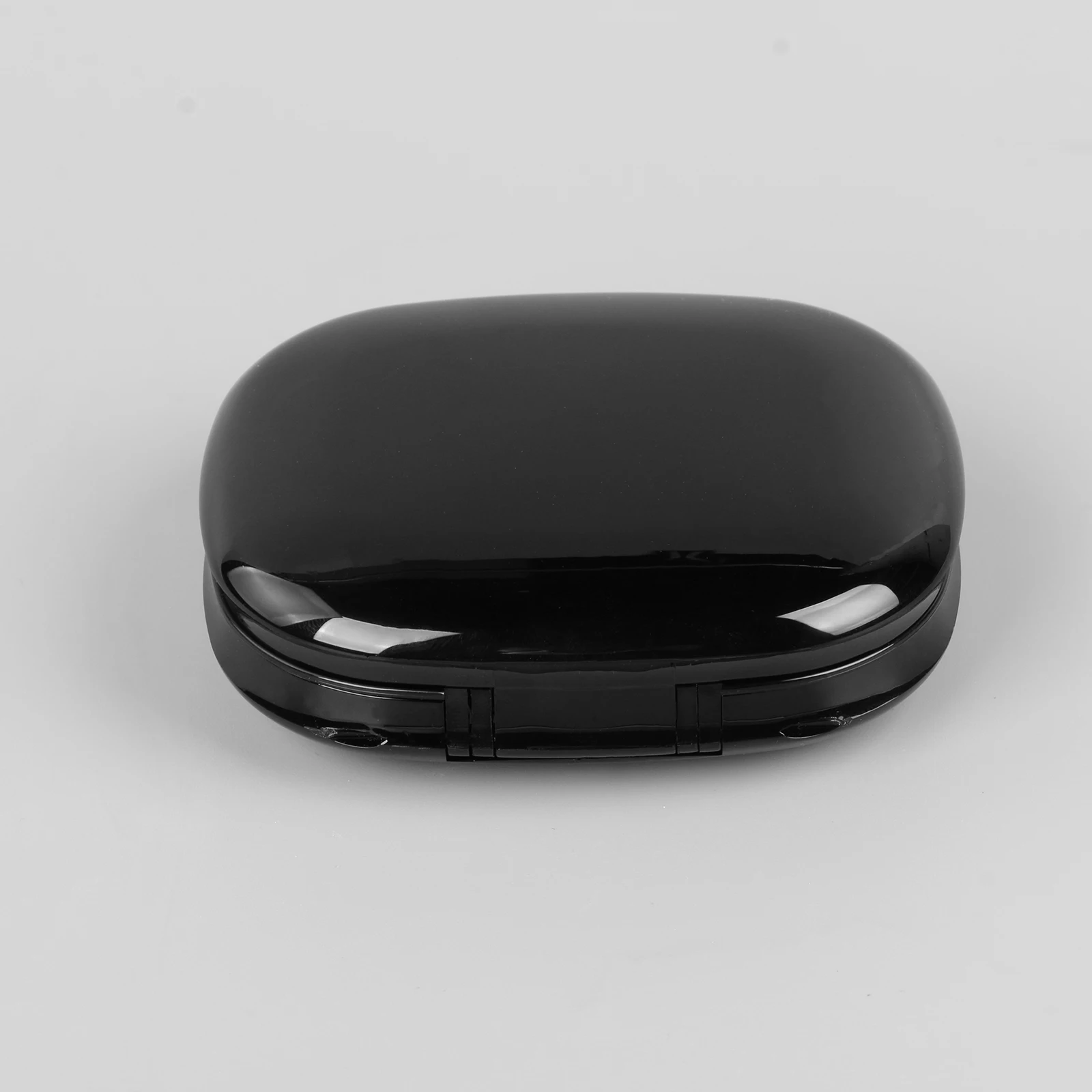 Square Makeup Packaging Black Powder Compact Container 2 Layers Empty ...