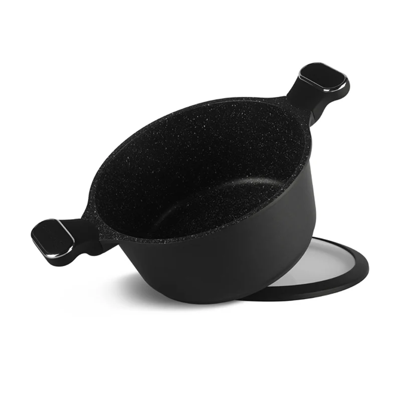 Die Cast Aluminum 10pcs Black Marble Coating Cookware Set - Buy Die ...