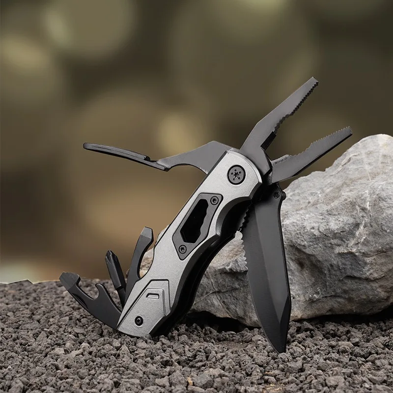 Tactical Multi-Tool Pocket Knife with Aluminum Handle Stainless Steel ...