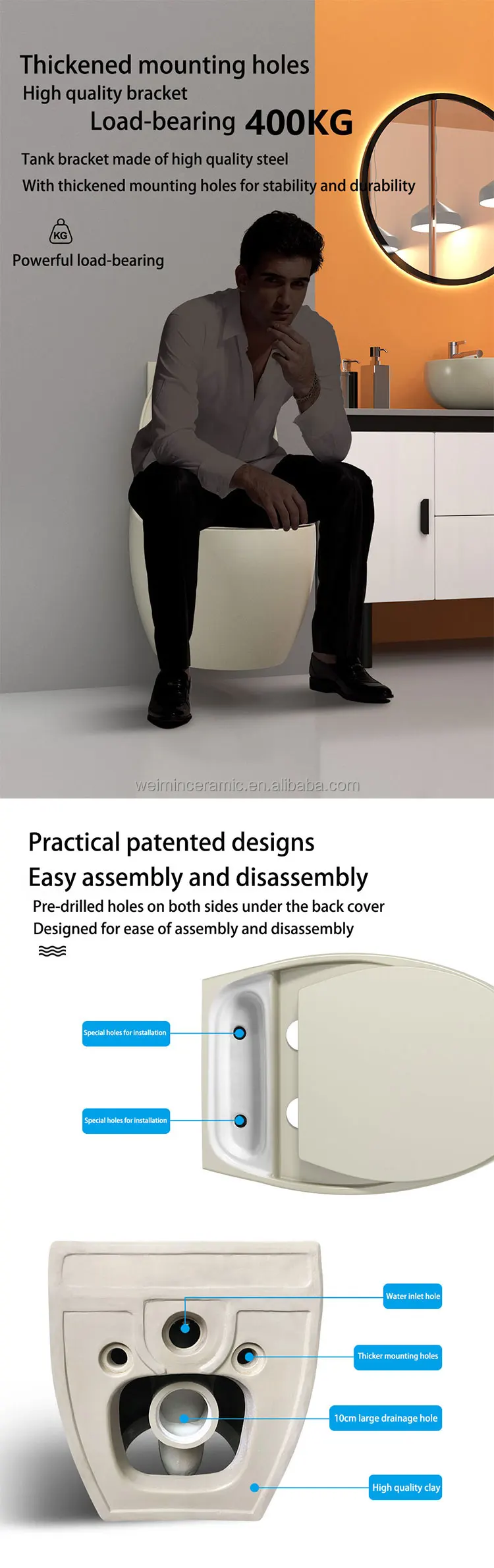 Egg Shaped Matt Colour Hanging Wc Suspendu Bathroom Ceramic Inodoro ...