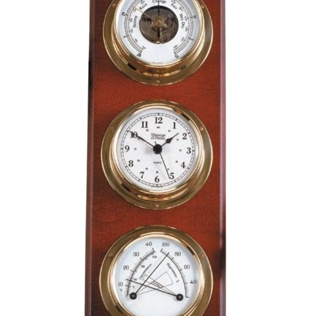 brass clock and barometers/4.5" Wall Type Round Polished Brass clock ...