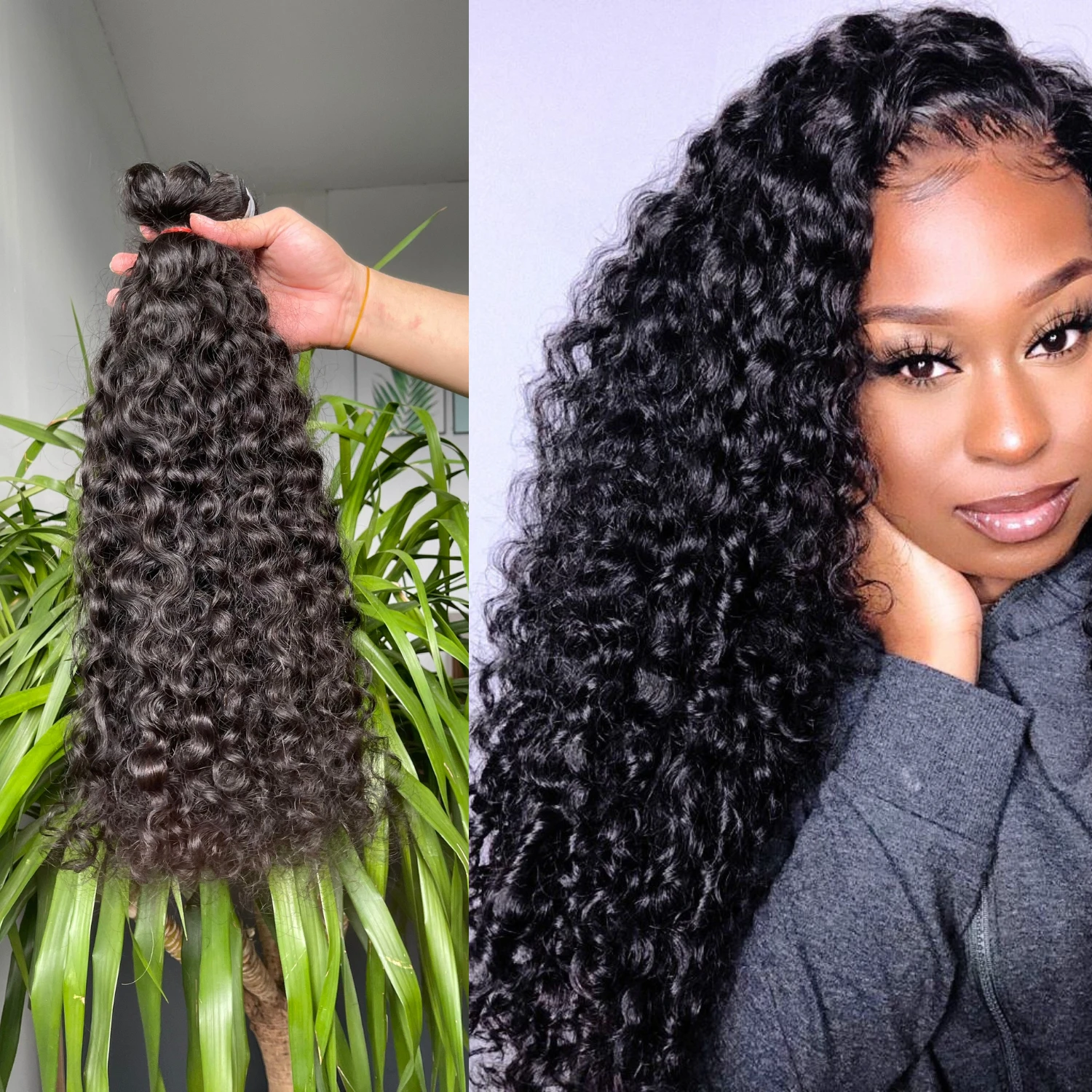 Burmese Curly Hair Bundles Natural Black Color Raw Burmese Kinky Curly ...