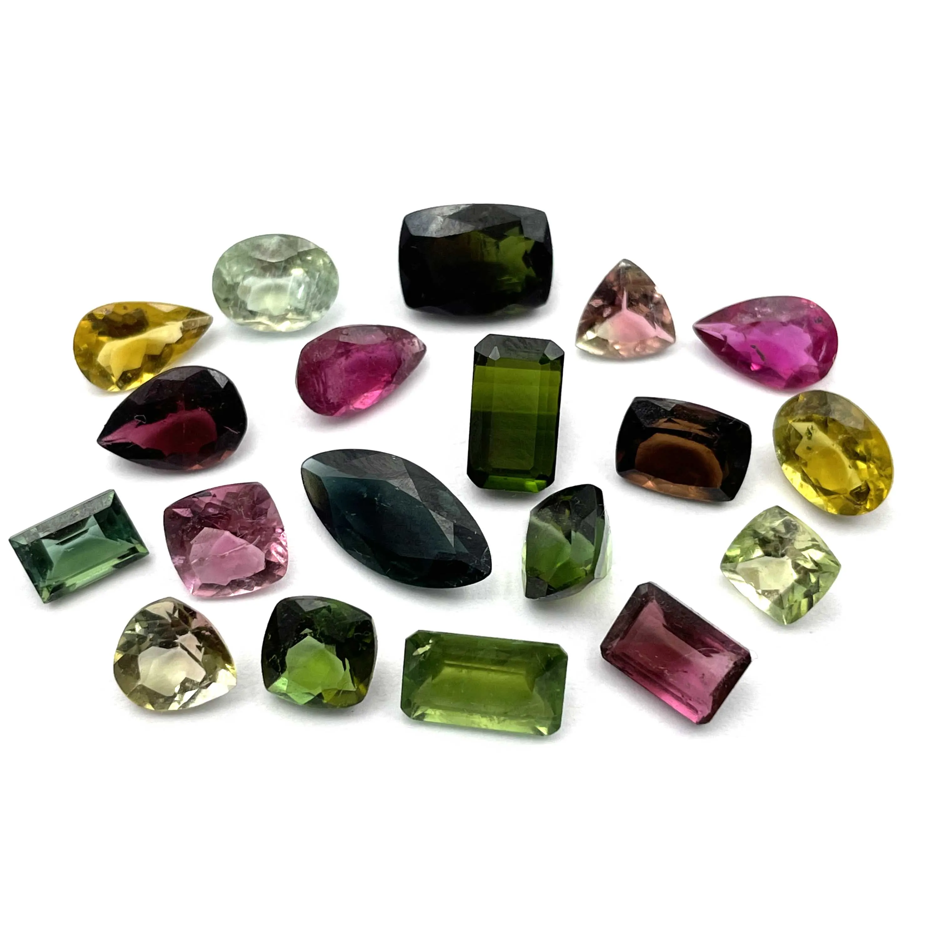 Natural Multi Tourmaline Mix Cut Loose Gemstone Lot , 10 CT Tourmaline ...