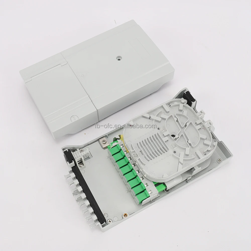 Factory 8F Indoor MDU box Enclosure Wall Mounting ftth Optical Fiber ...