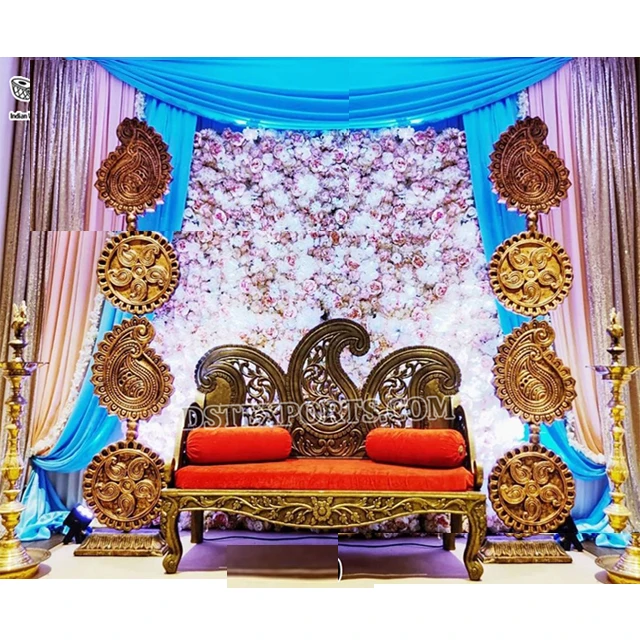 South Indian Wedding Decor Hanging Frp Props Paisley & Round Fiber ...