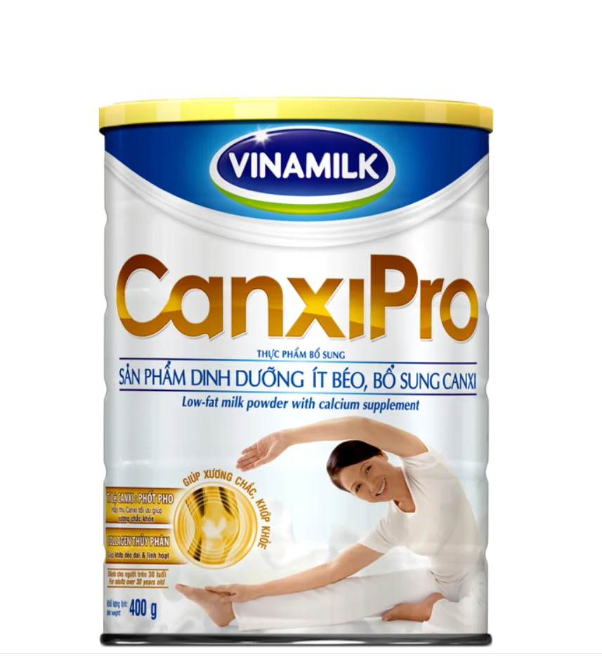Vinamilk Canxi Pro-hi钙牛奶-成人和老年人-高质量-批发价-400克x 24罐/箱gmp Brc - Buy 成人配方奶粉 ...