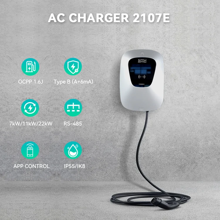 Wallbox Bidirectional J1772 Charger 3 Phase 7kw Home Ev Charger Station ...