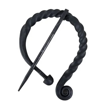Premium Handmade Wrought Iron Forged Twisted Robe Pin Fibula Clothes ...