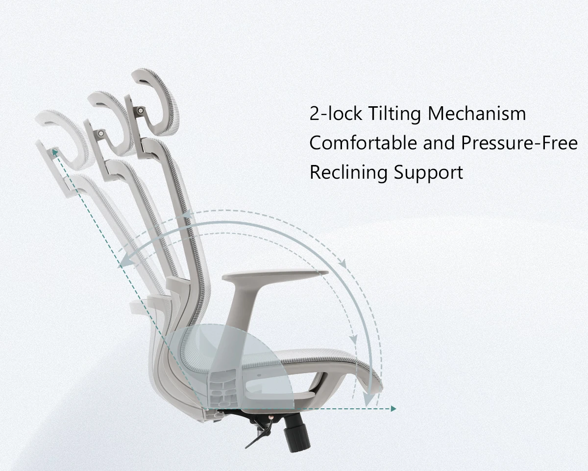 Sitzone High Back Mesh Chair Ergonomic Full Mesh Support with ...