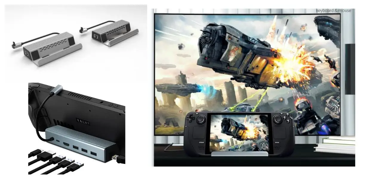 Steam Deck Dock 6 In1 Docking Station Hd Mi 4k Gigabit Ethernet 3 Usba ...