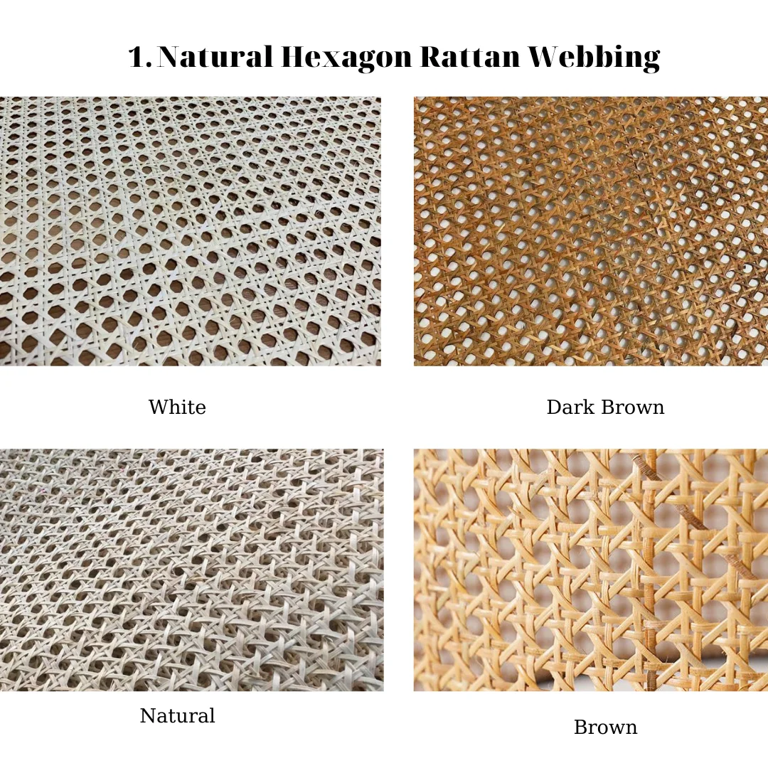 Handmade Natural White Hexagon Rattan Webbing Made Of Skin Rattan For ...