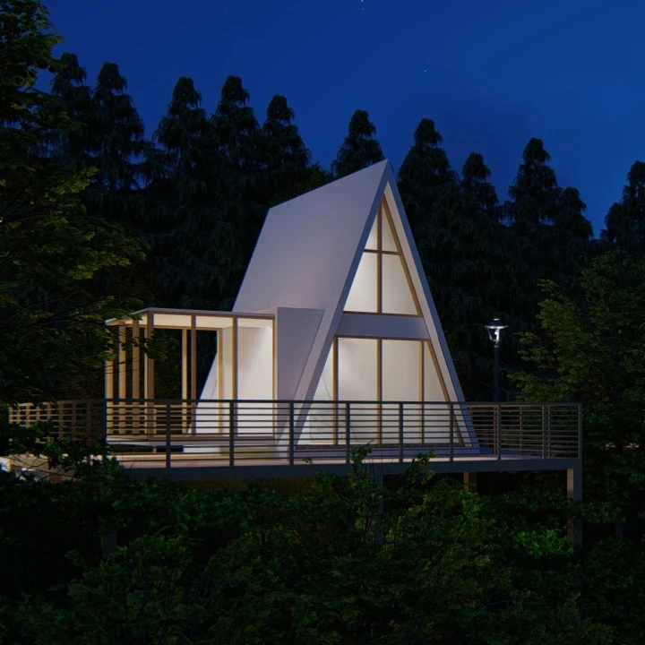 Triangle House Maison Prefabriquee Casas Prefabricadas Modernas Cabin ...