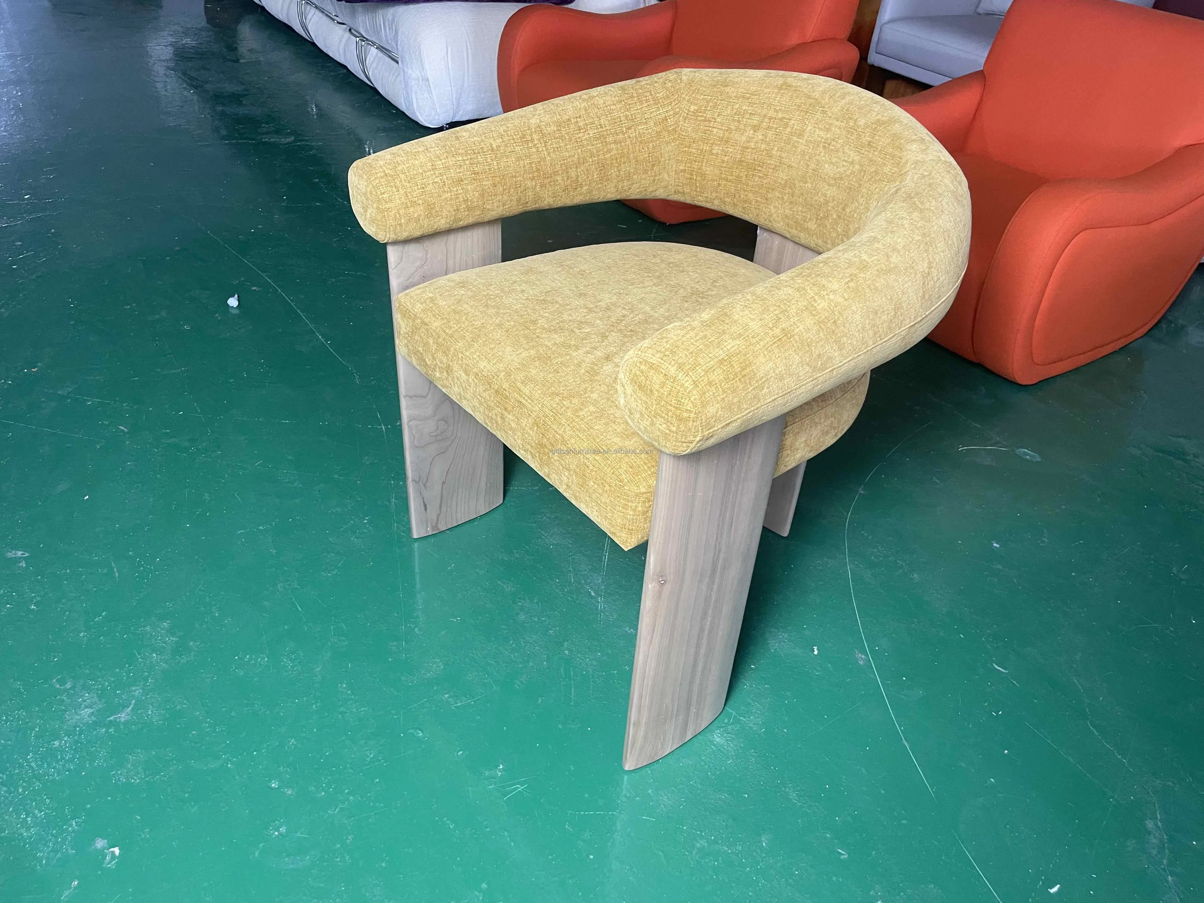 Italian Modern Style Bracci Armchair Bedroom Sofa Upholstered Leisure Arm Chairs Dining Living ...