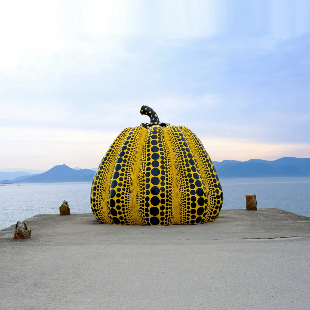 Modern Contemporary Colorful Outdoor Fiberglass Pumpkin Sculpture - Buy ...