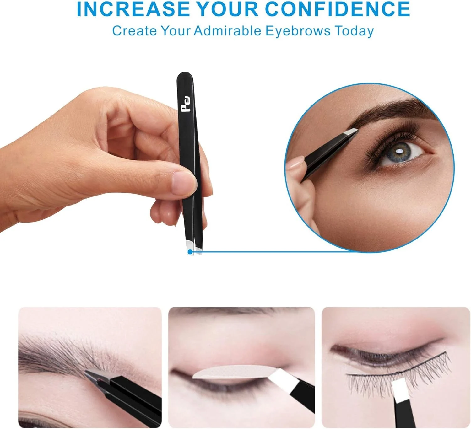 Professional Tweezers Set For Eyebrows - Great Precision For Facial ...