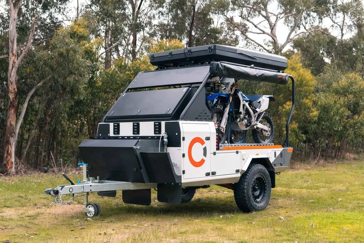 Manley ORV - off Road Toy Hauler Camper Trailer for Motorcycle and ATV