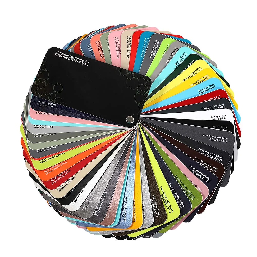 New Samples Car Vinyl Wrap Film Sample Book Pvc Metallic Matte ...