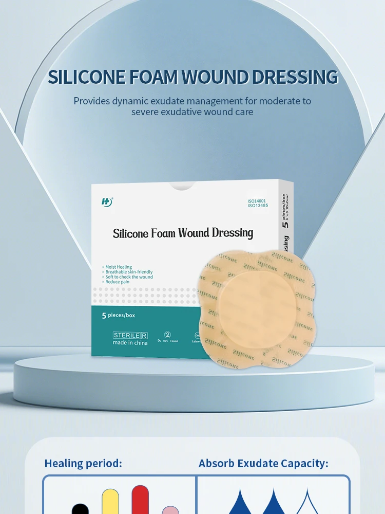Silicone Foam Dressing 4x4,Silicone Bandages for Wounds, Waterproof ...