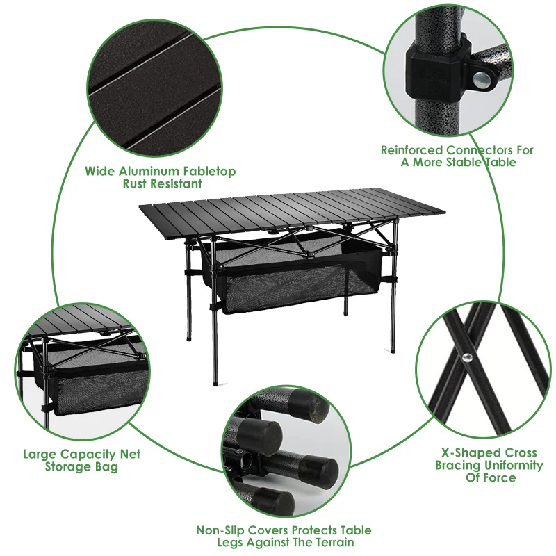 Camping Folding Outdoor Portable Table - Sturdy & Portable