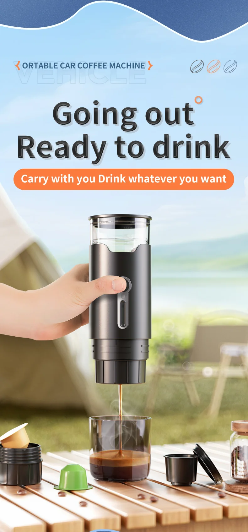 Portable Mini USB Electric Espresso Coffee Maker Automatic Household ...