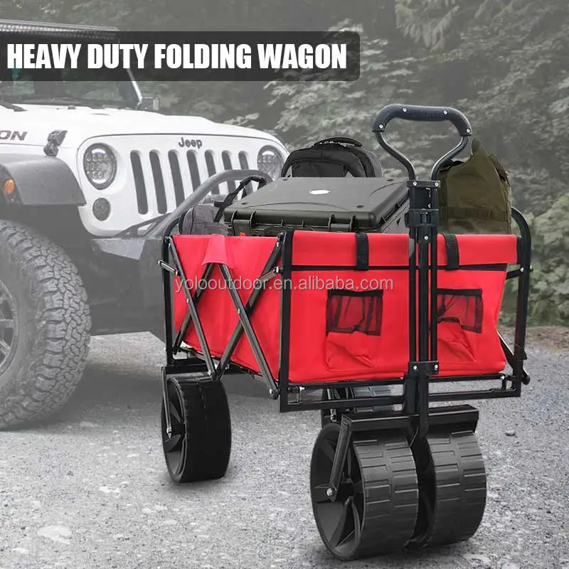 Collapsible Heavy Duty Kids Wagon Stroller Foldable Garden Cart for ...