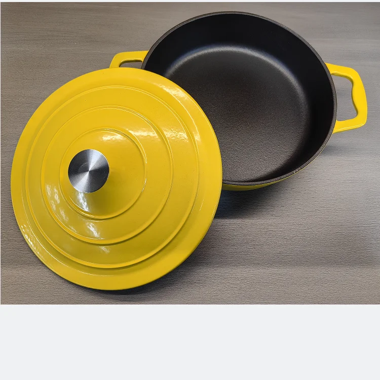 Custom Packaging Dutch Oven Stock Soup Pots Cast Iron Cookware Enamel ...