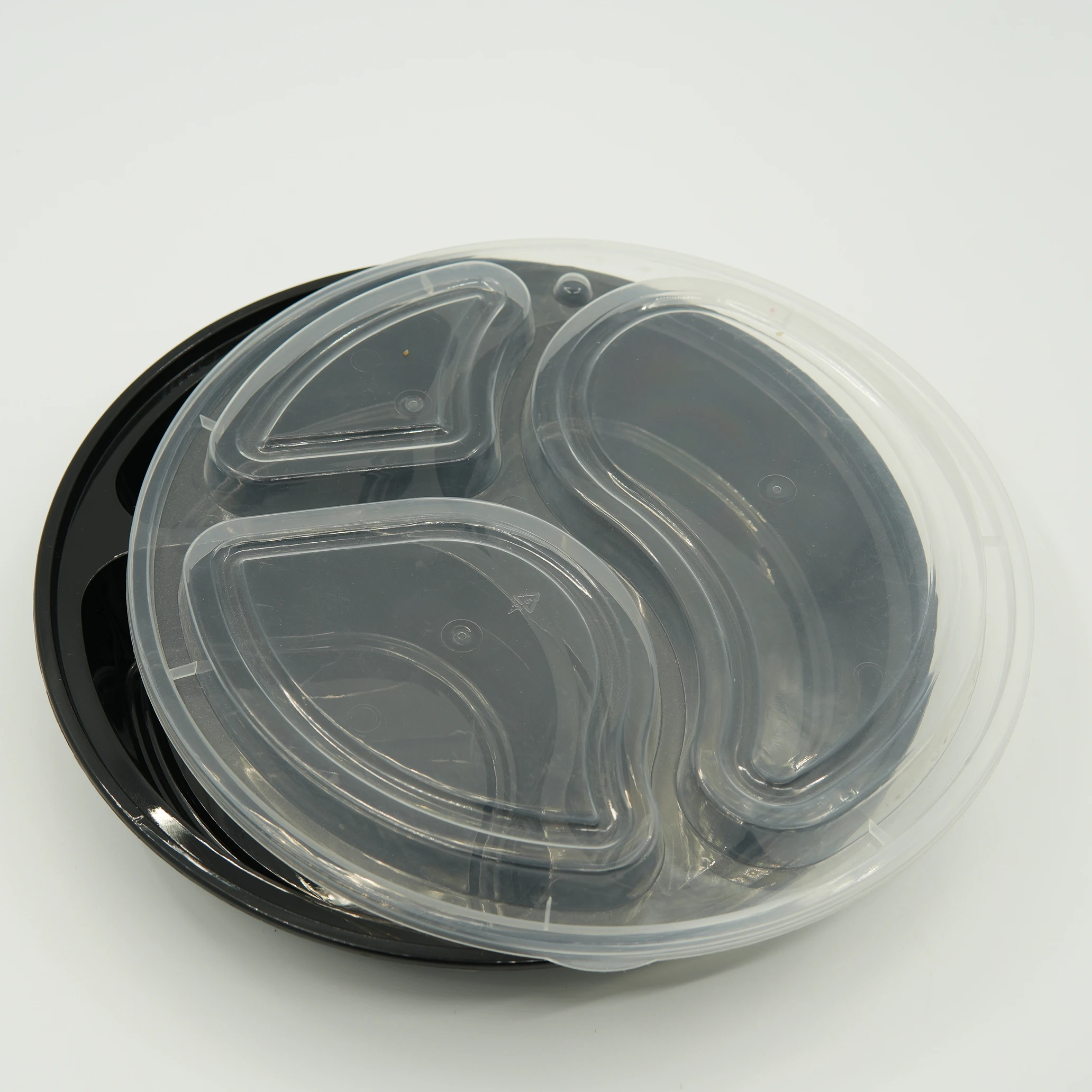 Transparent Black Plastic Disposable Takeout Microwave Food Storage ...