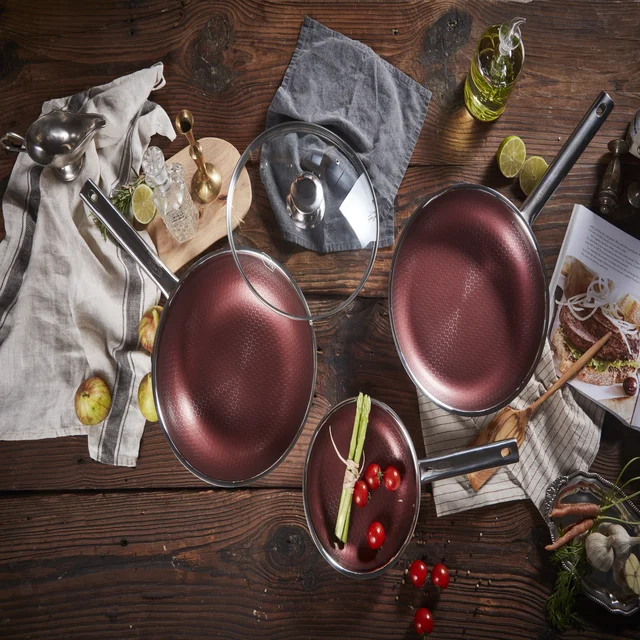 Cladin Stainless Steel Frying Pan With Stay-cool Handle - Pfoa Free ...