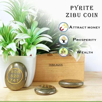 Natural Crystal Pyrite Zibu Coin:attract Wealth And Prosperity:pyrite ...
