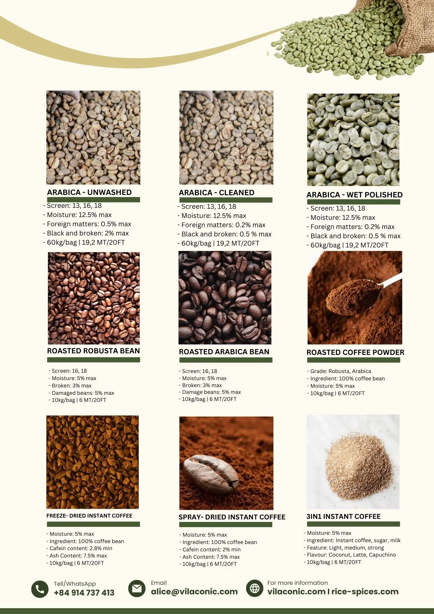 Arabica/robusta Coffee Bean From Vietnam Factory - Wa 84 914737413 ...