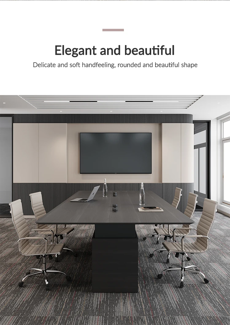 Modern Luxury Extendable Wooden Electric Adjustable Height Conference ...