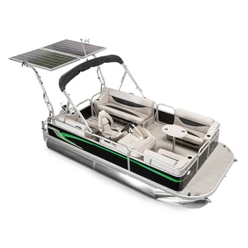 Customized Solar Electric Small Pontoon Boat Aluminum Party Fishing ...