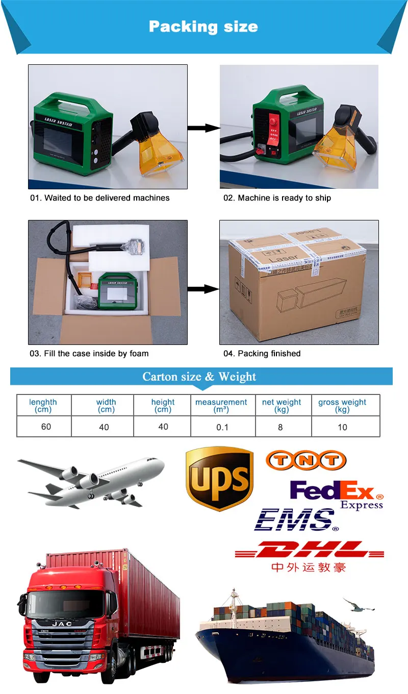 Hand Held Mini Laser Inkjet Printer Machine Tiny Laser Machine 20w 30w ...