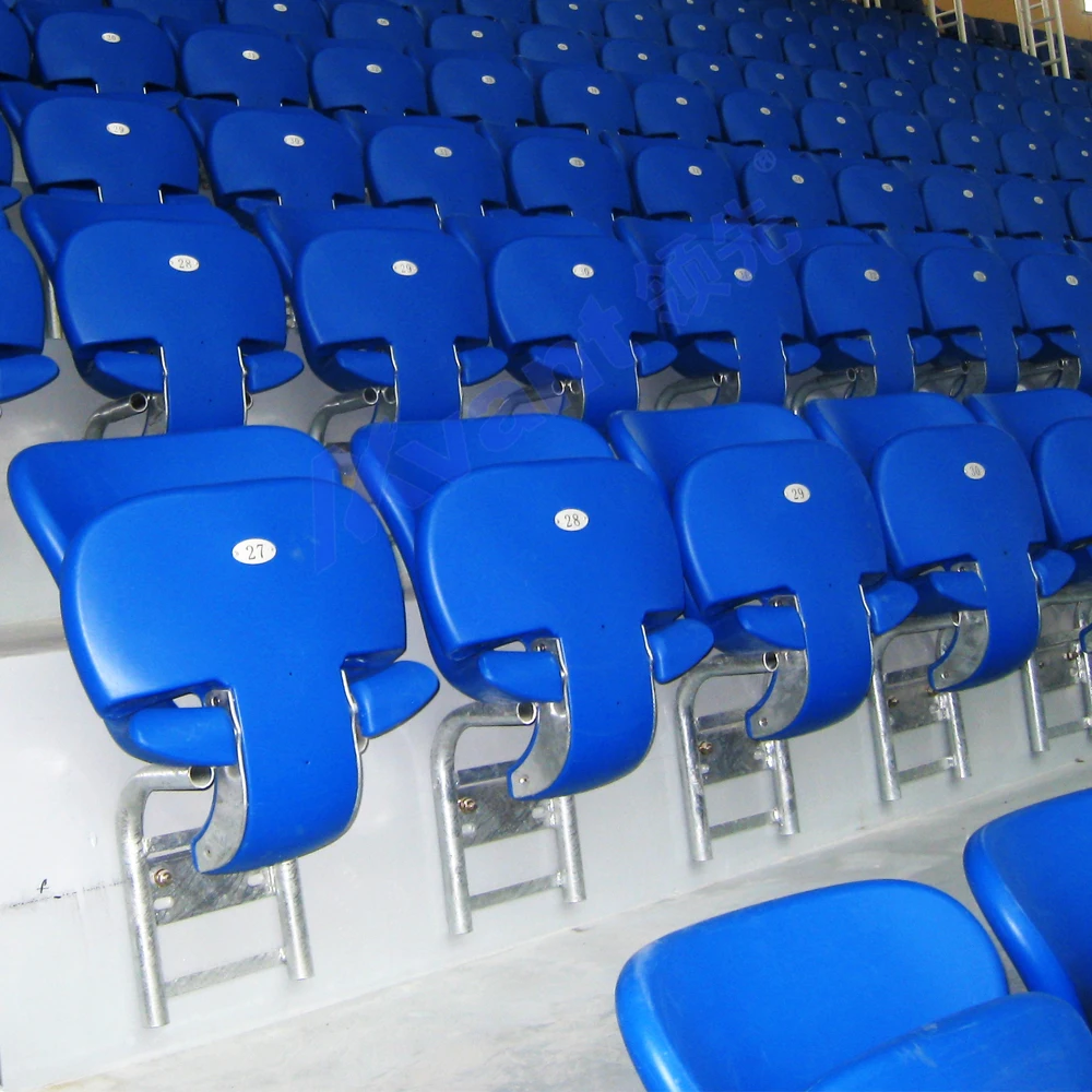 Avant Fixed Folding Seats Bule Hdpe Auto Tip-up Baseball Stadium Chairs ...