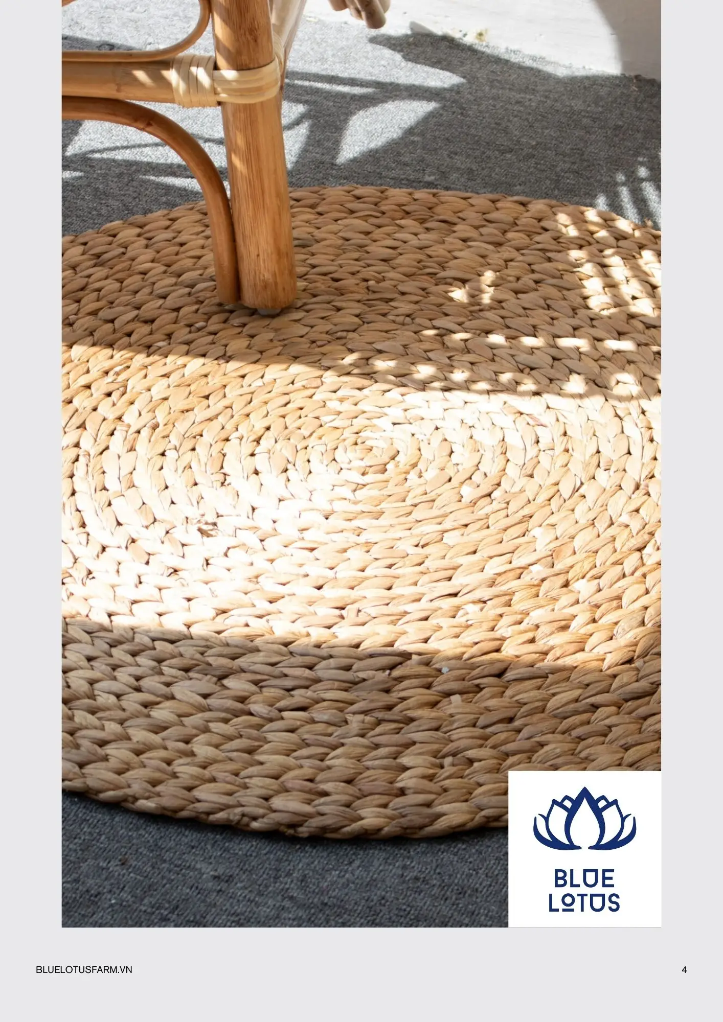 Water Hyacinth Mat Woven Made Of Water Hyacinth Round Mat Table ...