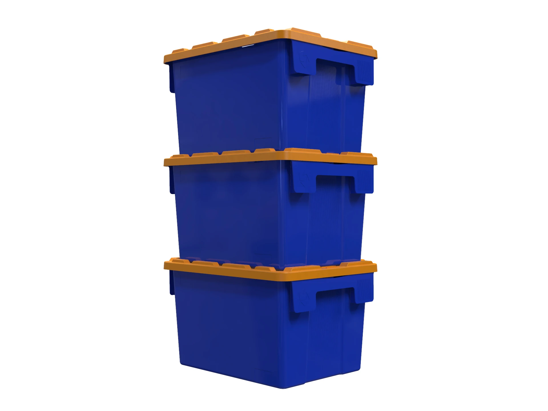 Heavy Duty Plastic Box 63l Moving Box Stackeable And Nestable Storage ...