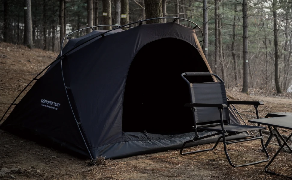 CAMVIL Godong Tent Full Set Black Outdoor Waterproof 4 Season Camping ...