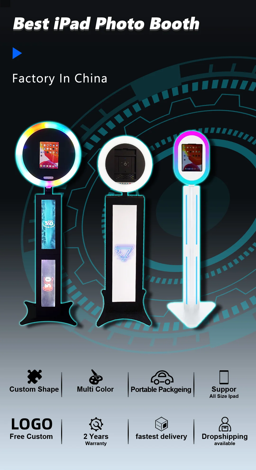 2023 High Quality Party Photo Booth Ipad Commercial Rental Ipad Tower Pod Photo Booth - Buy Ipad ...