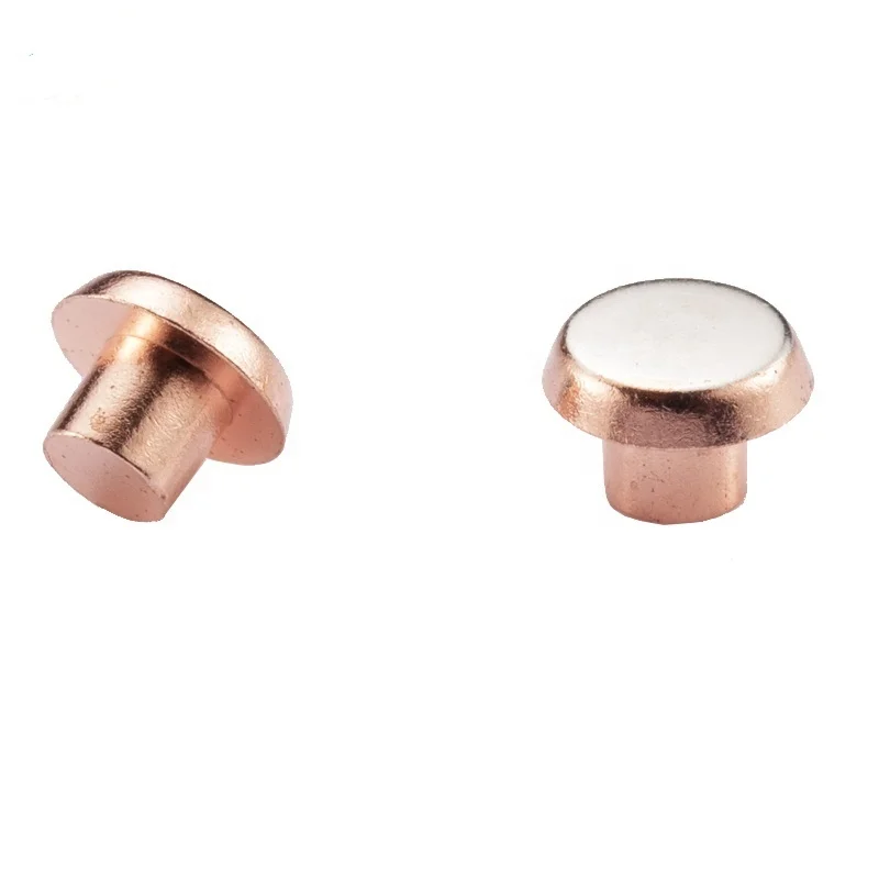 Custom Manufacturing Bimetal Rivets Copper Composite Rivet With Silver ...