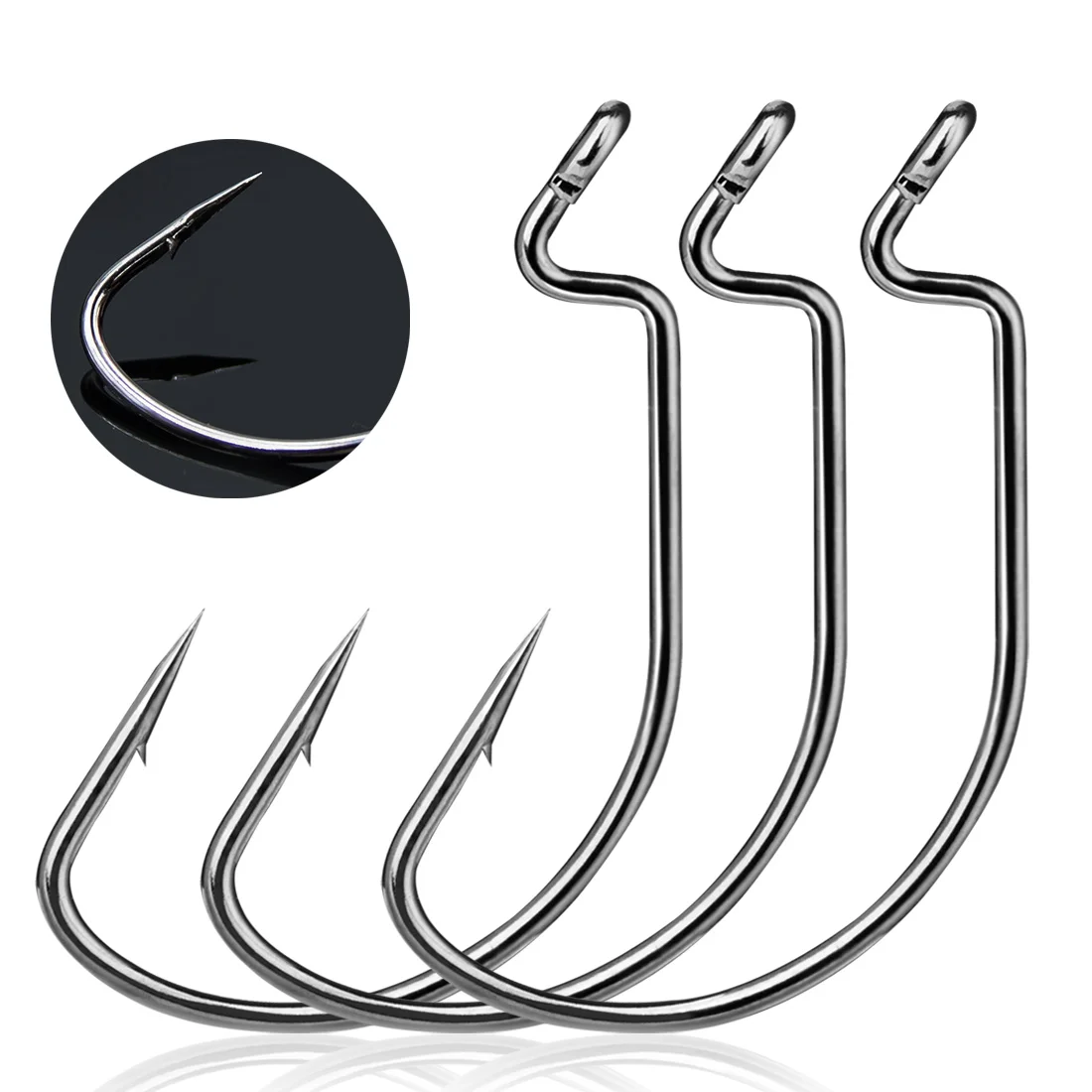 9km Inline Carp Fishing Jigging Hook High Carbon Steel Saltwater Freshwater Fishing Accessories ...